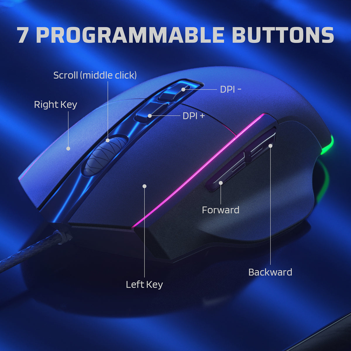 LTC GM-021 Wired Gaming Mouse, Black – ltc-shop