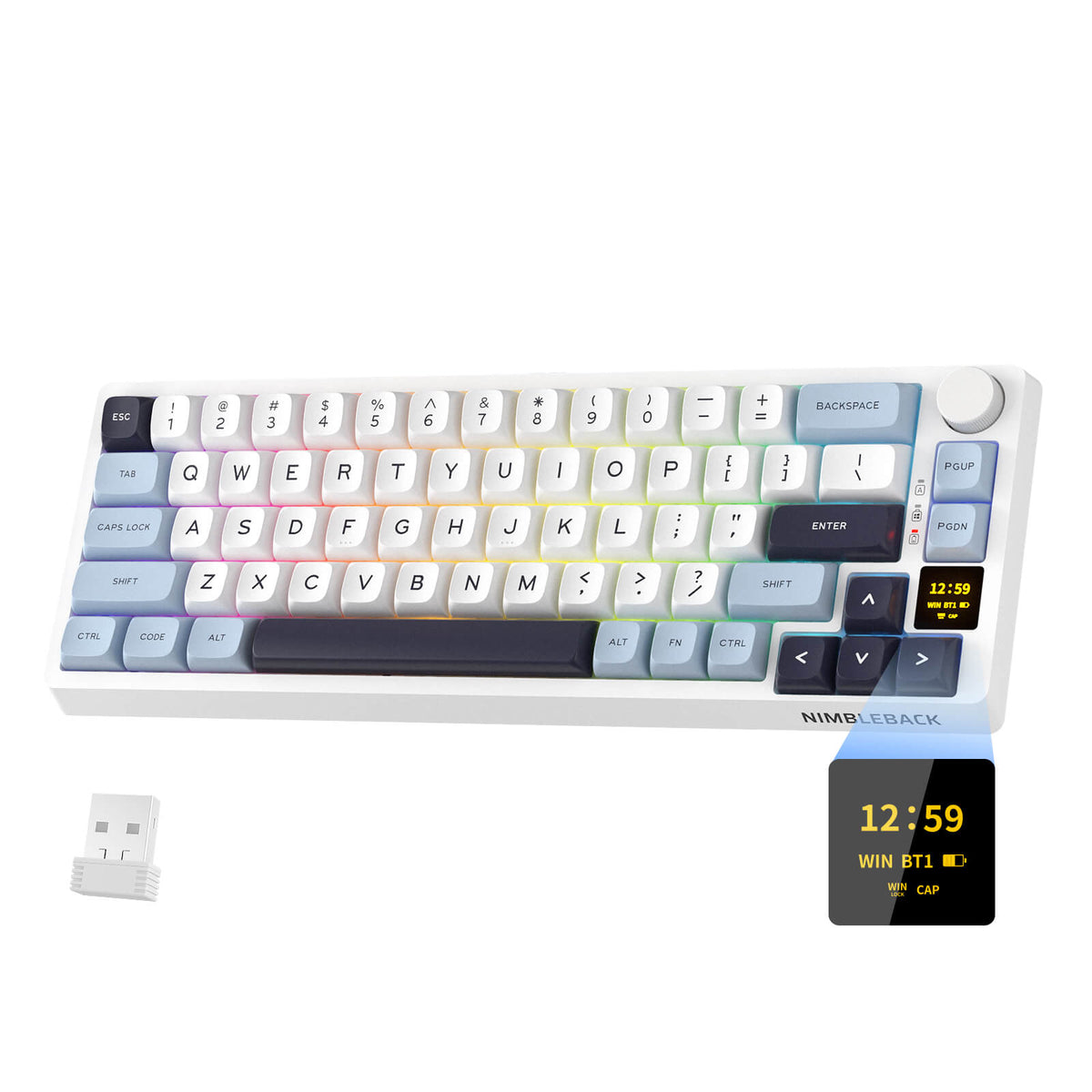 LTC Nimbleback NB682 PRO 65% Wireless Mechanical Keyboard with Display ...