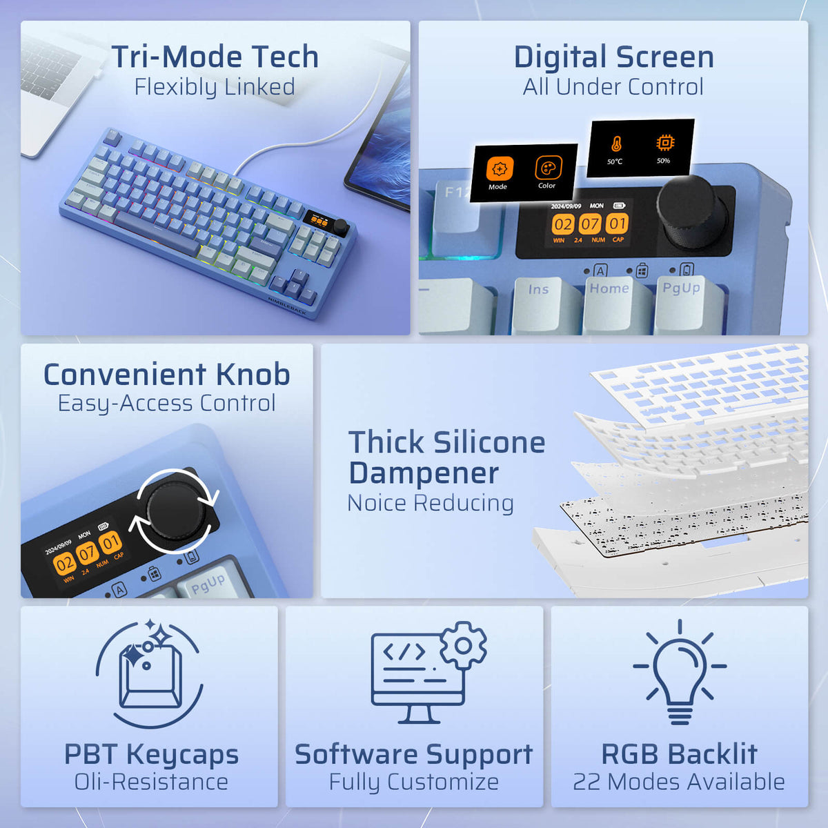 LTC Nimbleback NB841 PRO 75% Wireless Mechanical Keyboard