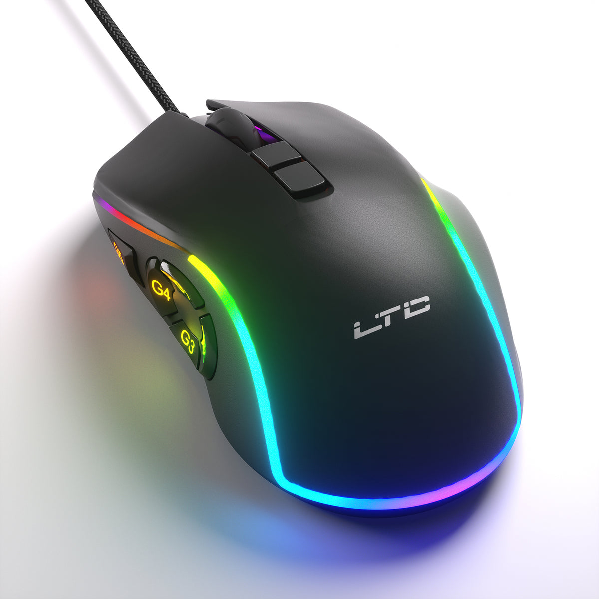 LTC MKM051 RGB MMO Gaming Mouse With 5 Side Buttons, Black – ltc-shop